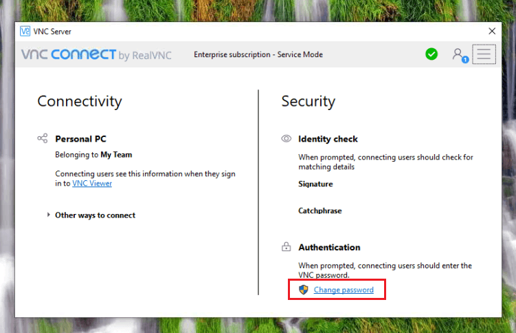 How To Change Your RealVNC Password RealVNC 